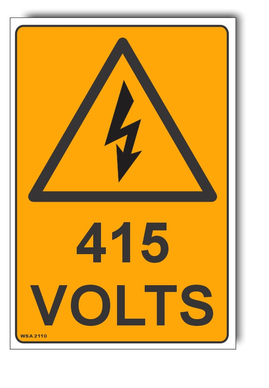 415 Volts Warning Sign – Signs4Safety