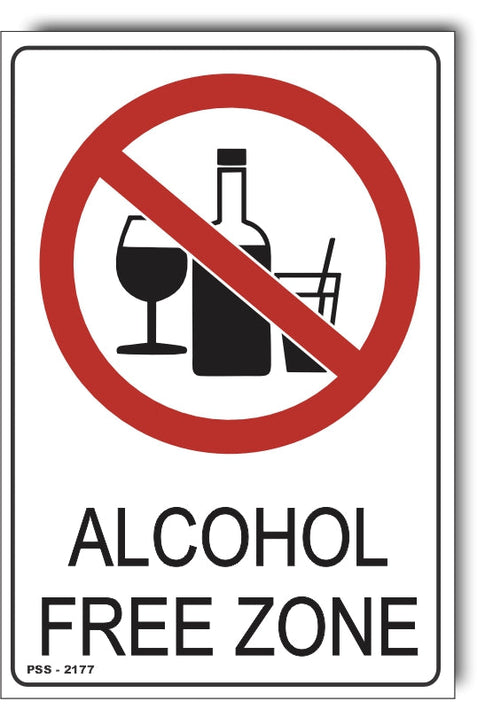 Alcohol Free Zone Sign – Signs4Safety