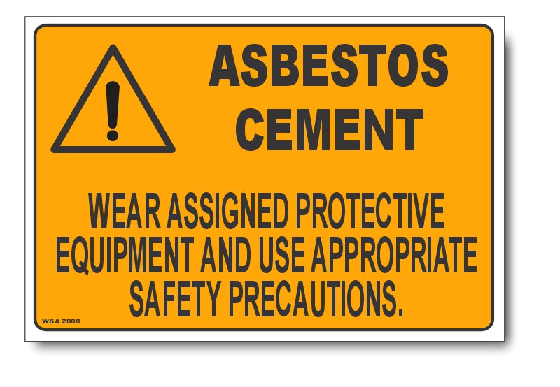 Asbestos Cement Hazard Warning Sign – Signs4Safety