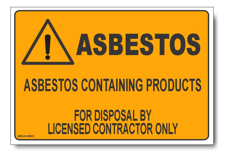Asbestos Containing Products Warning Sign – Signs4Safety