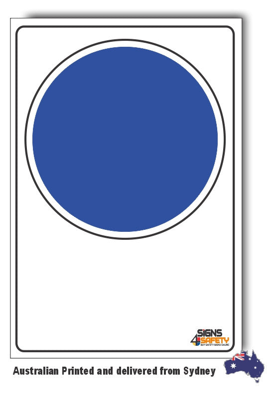 Blank Custom Mandatory Vertical Safety Sign - Add your text here ...