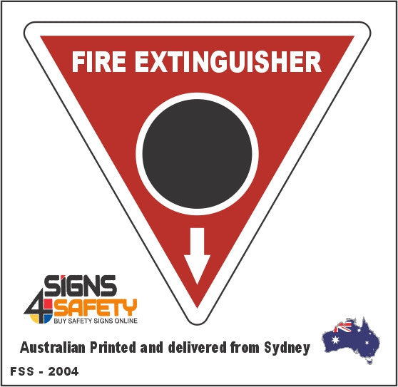 CO2 Fire Extinguisher - Arrow Down - Fire Marker Sign – Signs4Safety