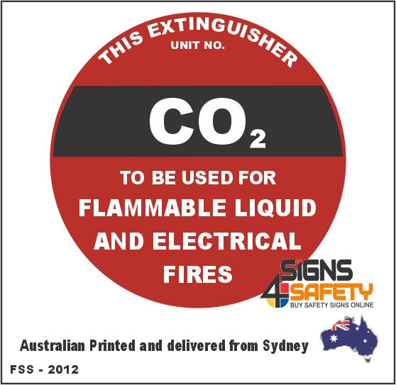 Carbon Dioxide, Electrical, Spirits, Oils - Disc Fire Marker Sign ...