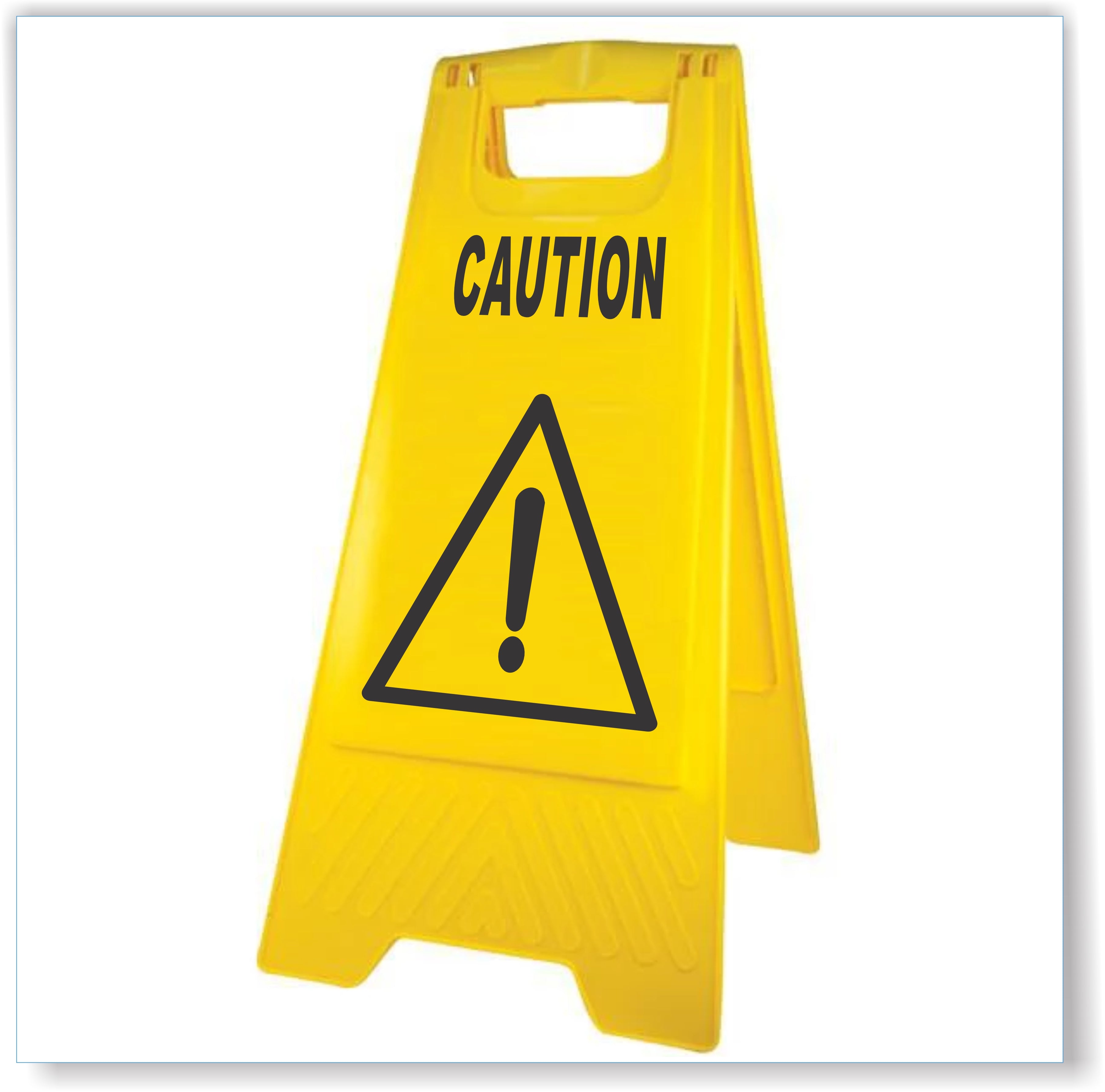 Caution Floor Sign Yellow A-Frame Floor Stand – Signs4Safety