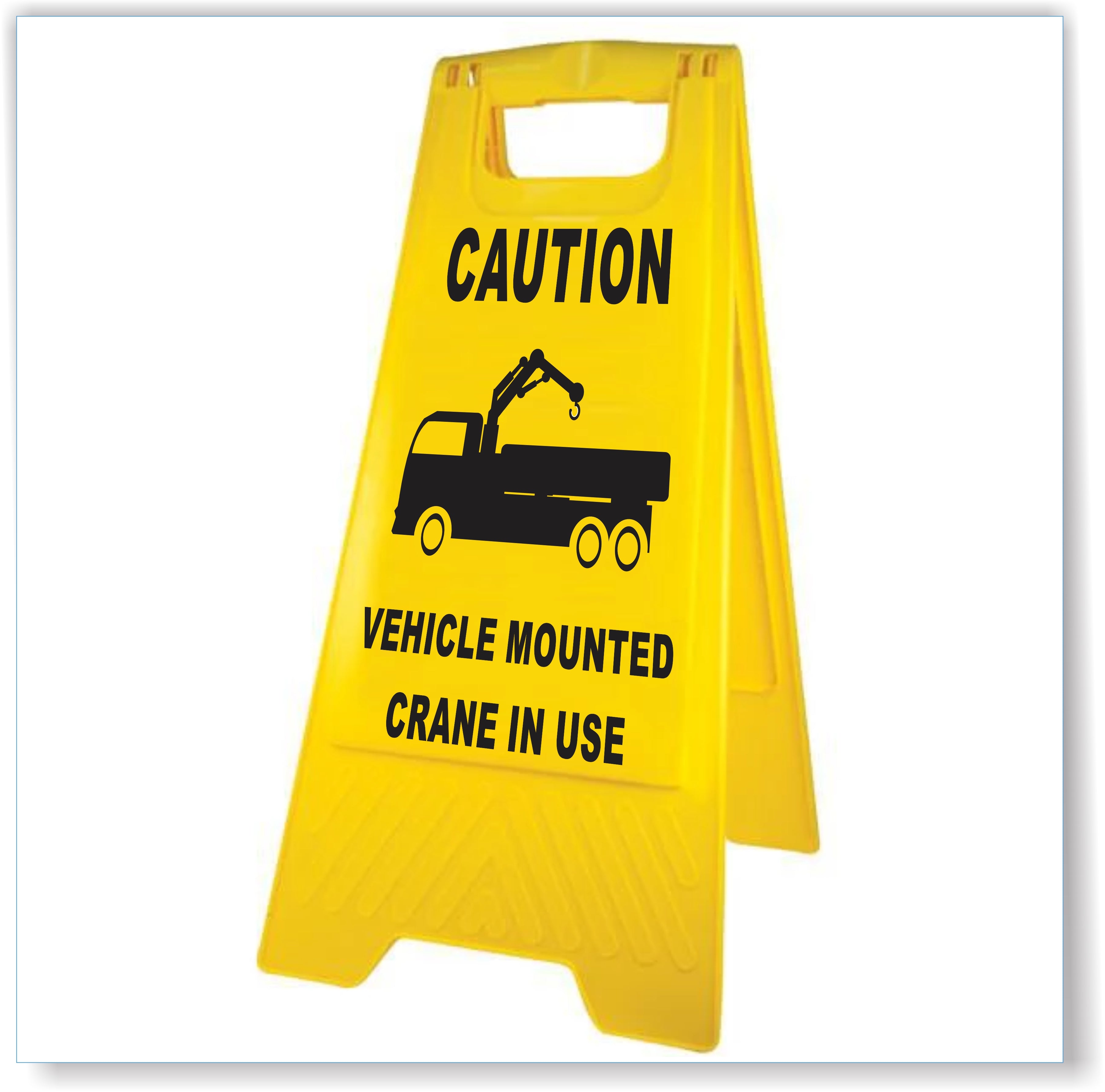 Caution - Vehicle Mounted Crane In Use A-Frame – Signs4Safety