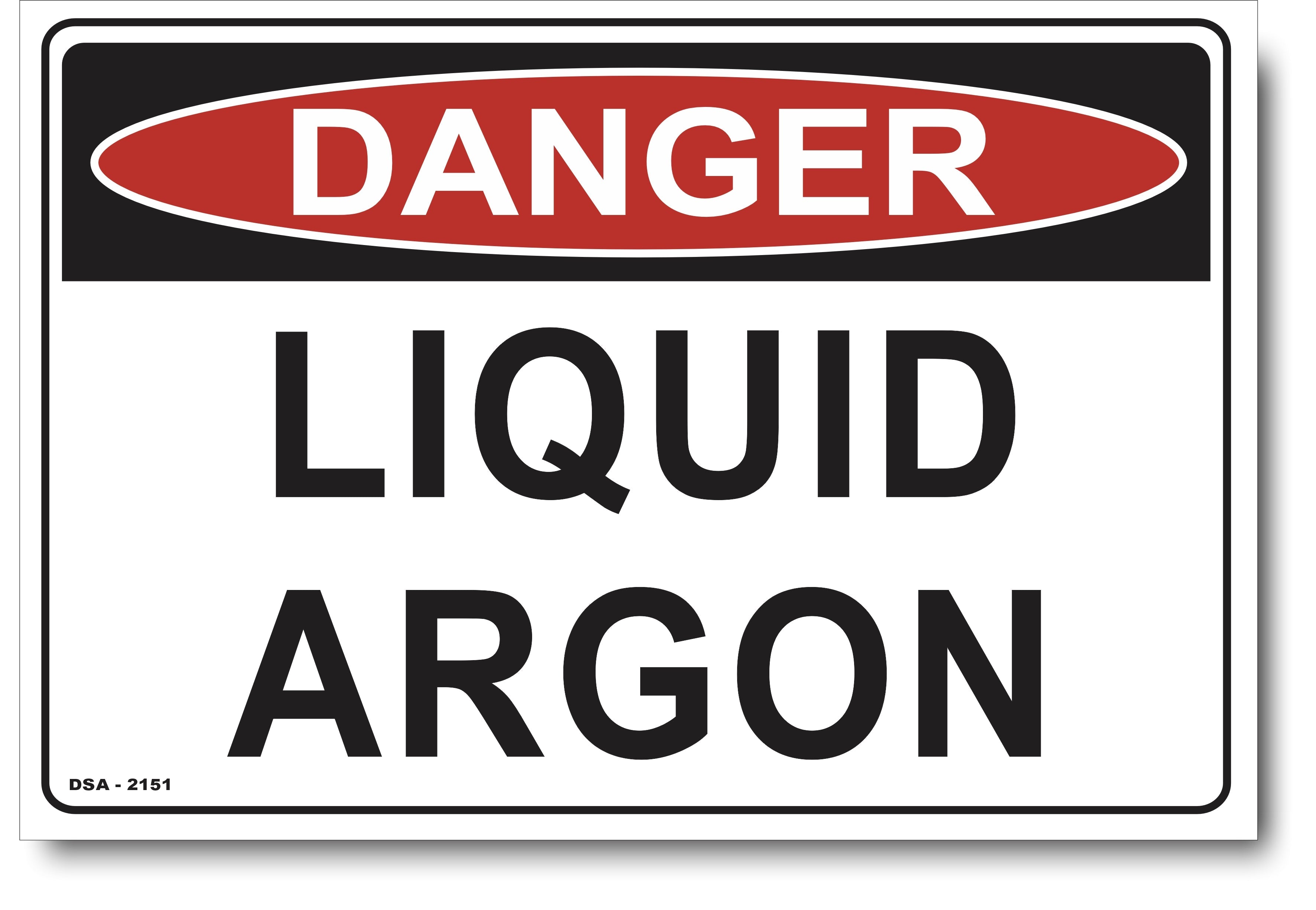 Danger Liquid Argon Sign – Signs4Safety
