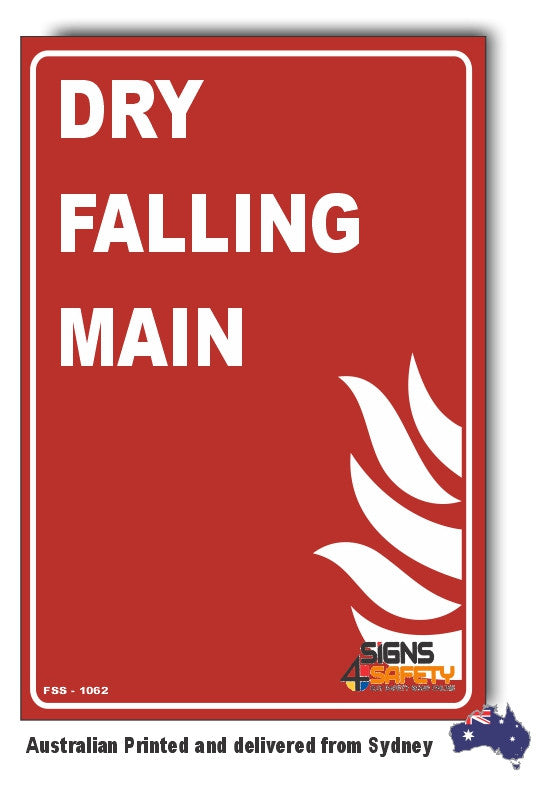 Dry Falling Main Sign – Signs4Safety