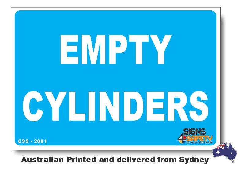 Empty Cylinders - Hazardous Substance Sign – Signs4Safety