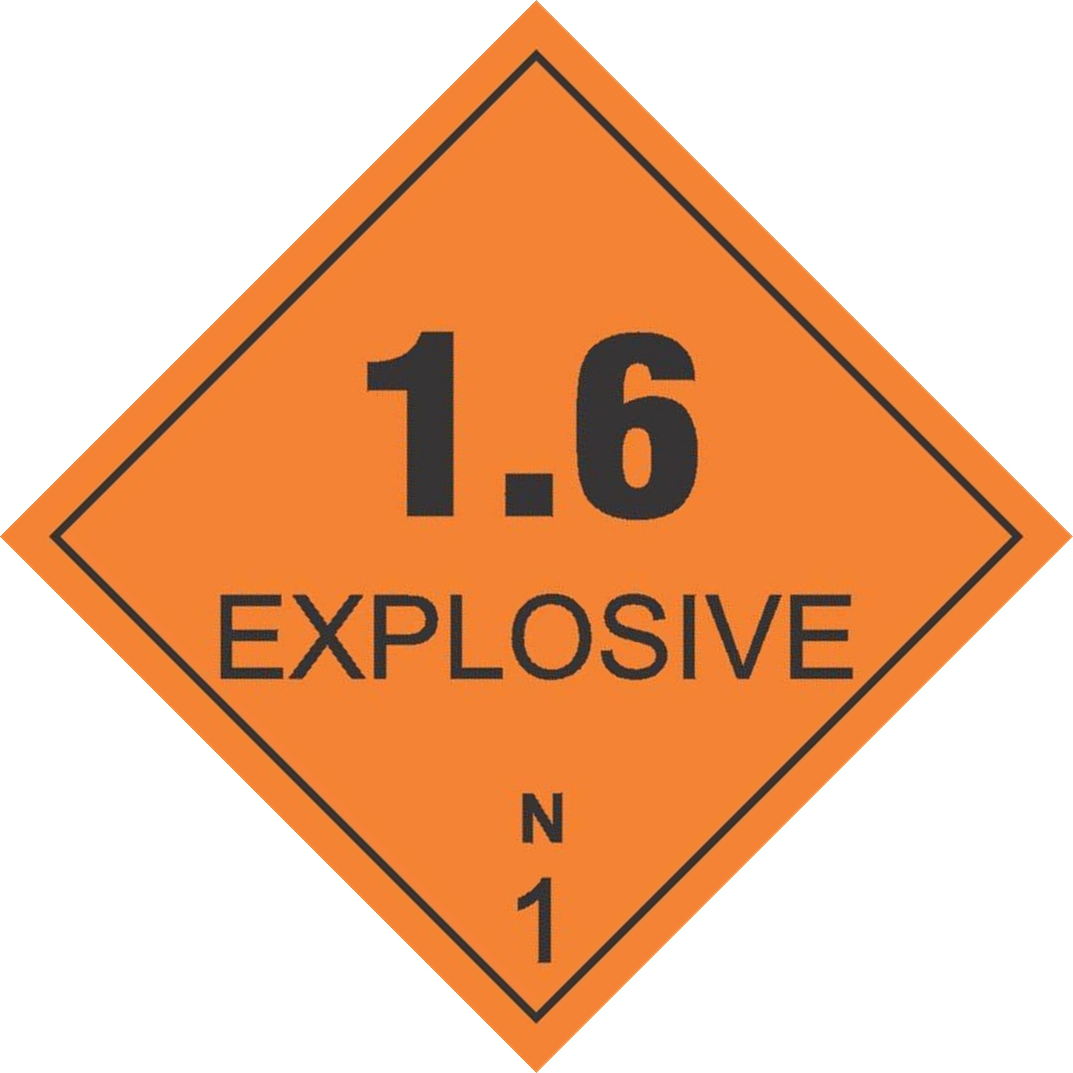 Explosives 1.6 - Dangerous Goods Diamond Sign – Signs4Safety