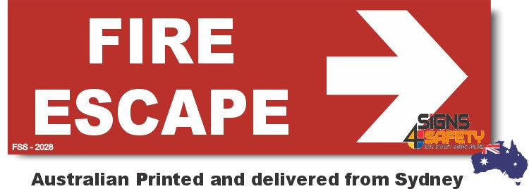 Fire Escape Right Small Sign – Signs4Safety