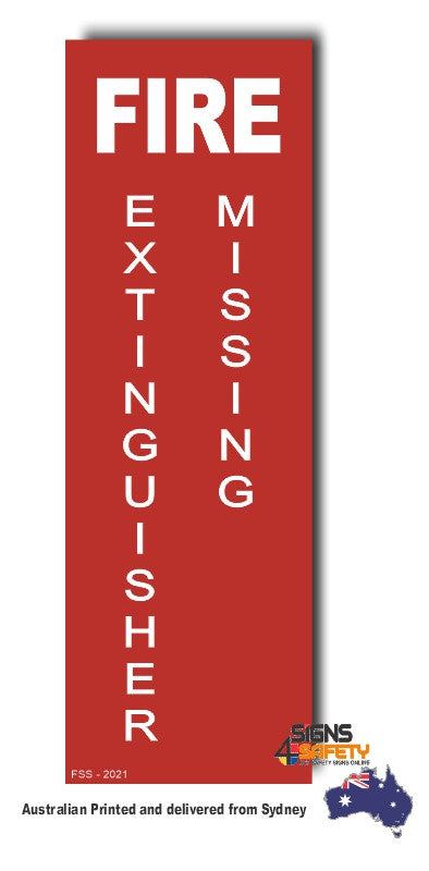 Fire Extinguisher Missing Pointer Sign – Signs4Safety