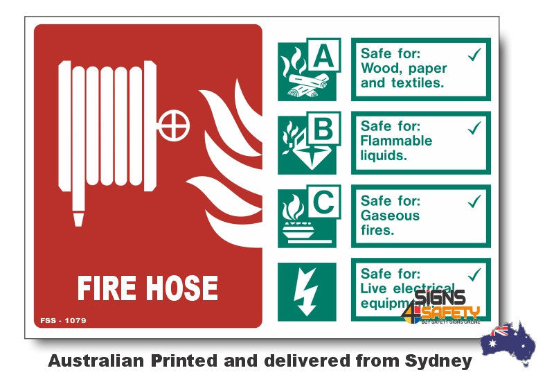 Fire Hose - Standard Fire Extinguisher Sign – Signs4Safety
