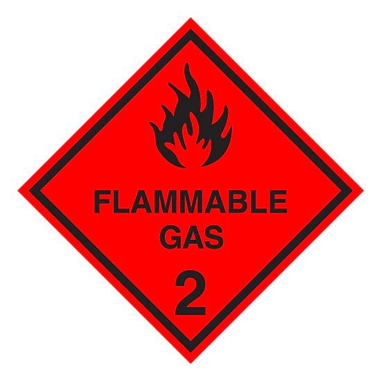 Flammable Gas 2 - Dangerous Goods Diamond Sign – Signs4Safety