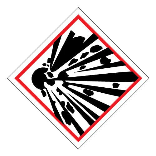 Hazchem Exploding Bomb - Dangerous Goods Diamond Sign – Signs4Safety