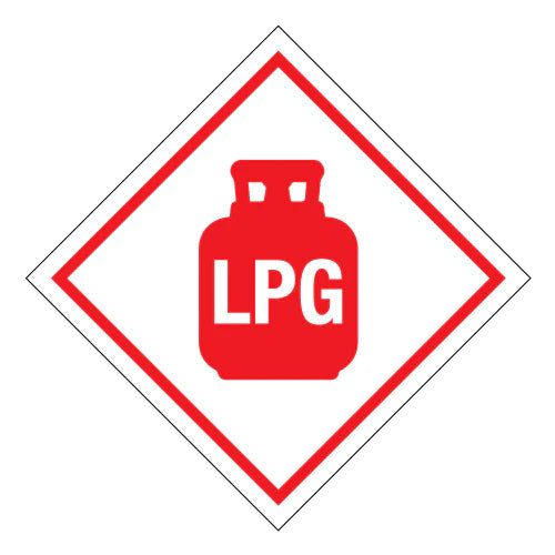 Hazchem LPG - Dangerous Goods Diamond Sign – Signs4Safety