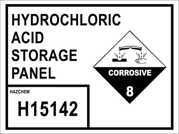 Hydrochloric Acid Storage Panel H15142 Sign – Signs4Safety