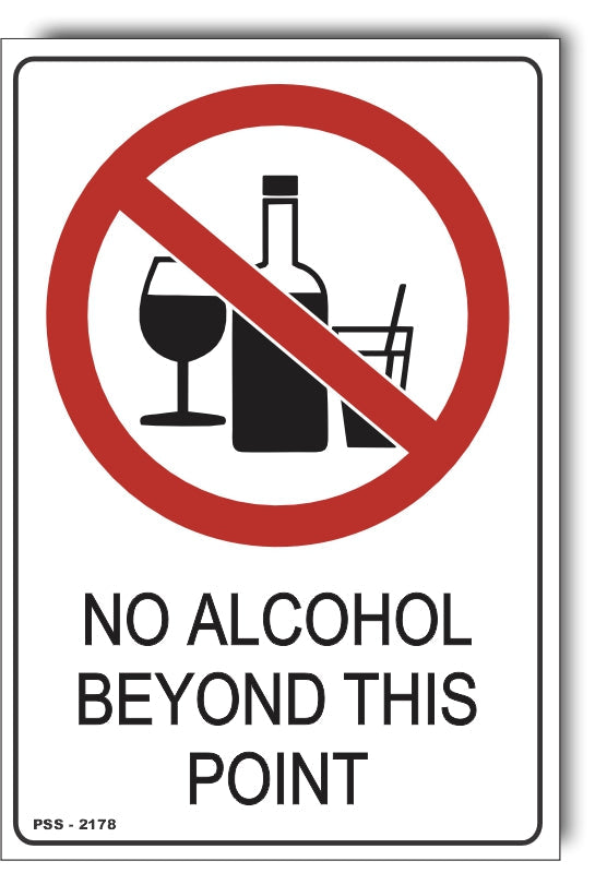 No Alcohol Free Beyond This Point Sign – Signs4Safety