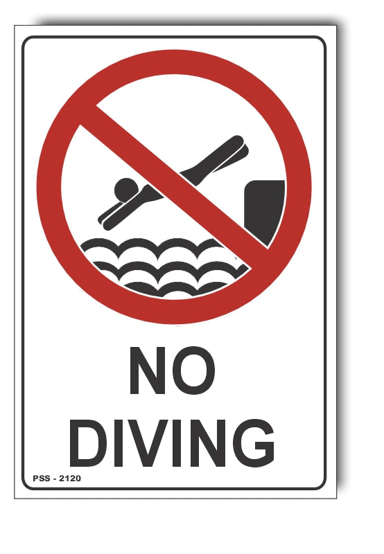 No Diving Sign - Prohibition Safety Signs – Signs4Safety
