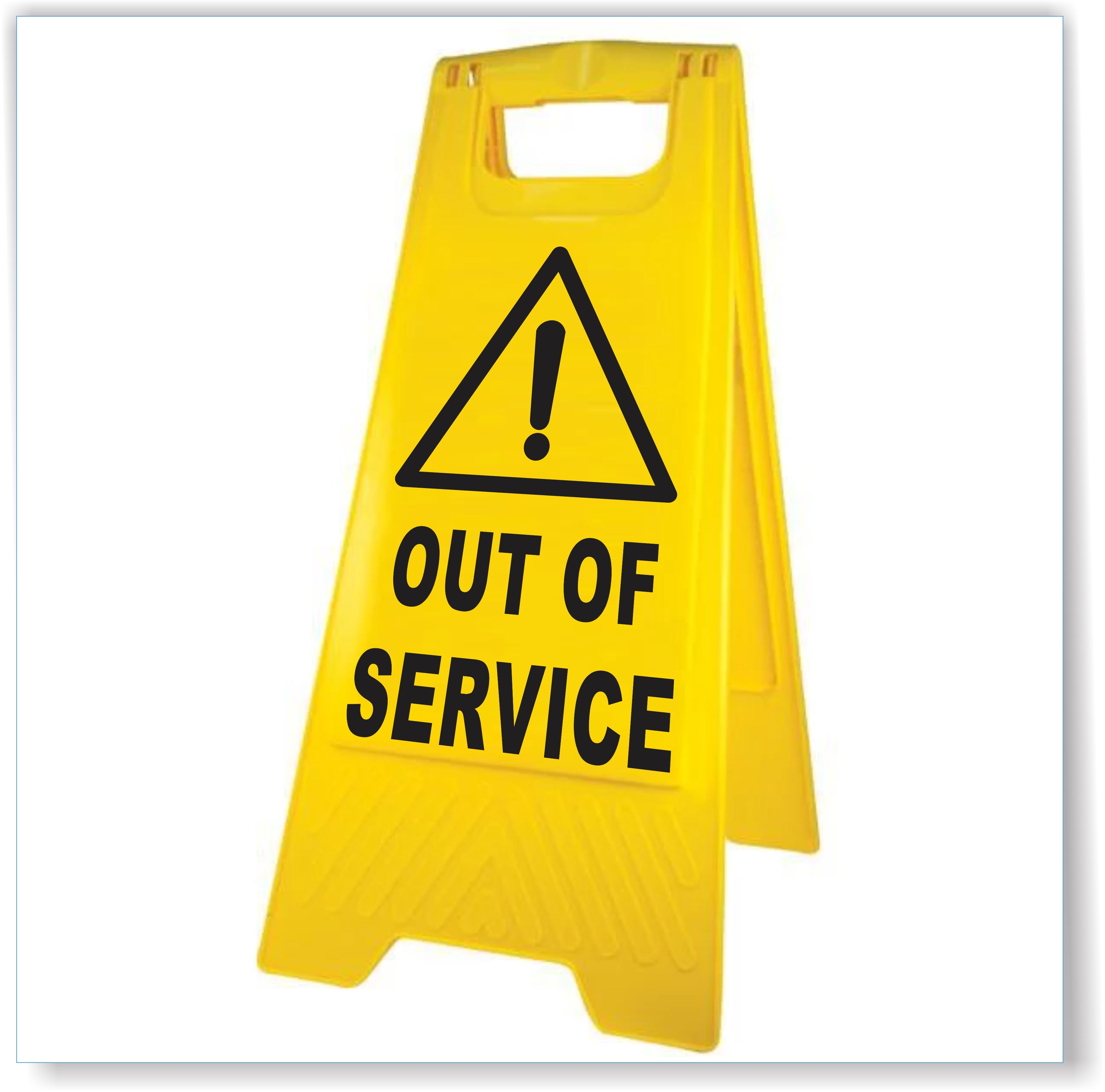 Out Of Service Sign Yellow A-Frame Floor Stand – Signs4Safety
