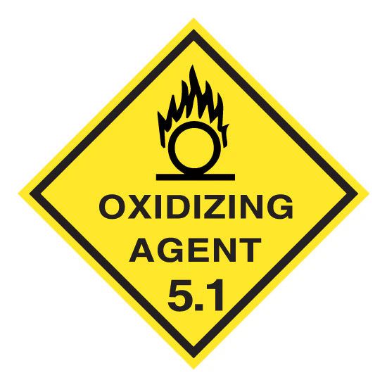 Oxidizing Agent 5.1 - Dangerous Goods Diamond Sign – Signs4Safety