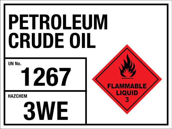 Petroleum Crude Oil 1267 3WE Sign – Signs4Safety