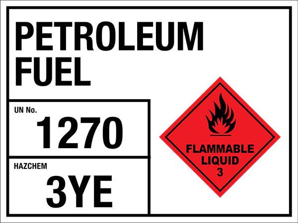 Petroleum Fuel 1270 3YE Sign – Signs4Safety