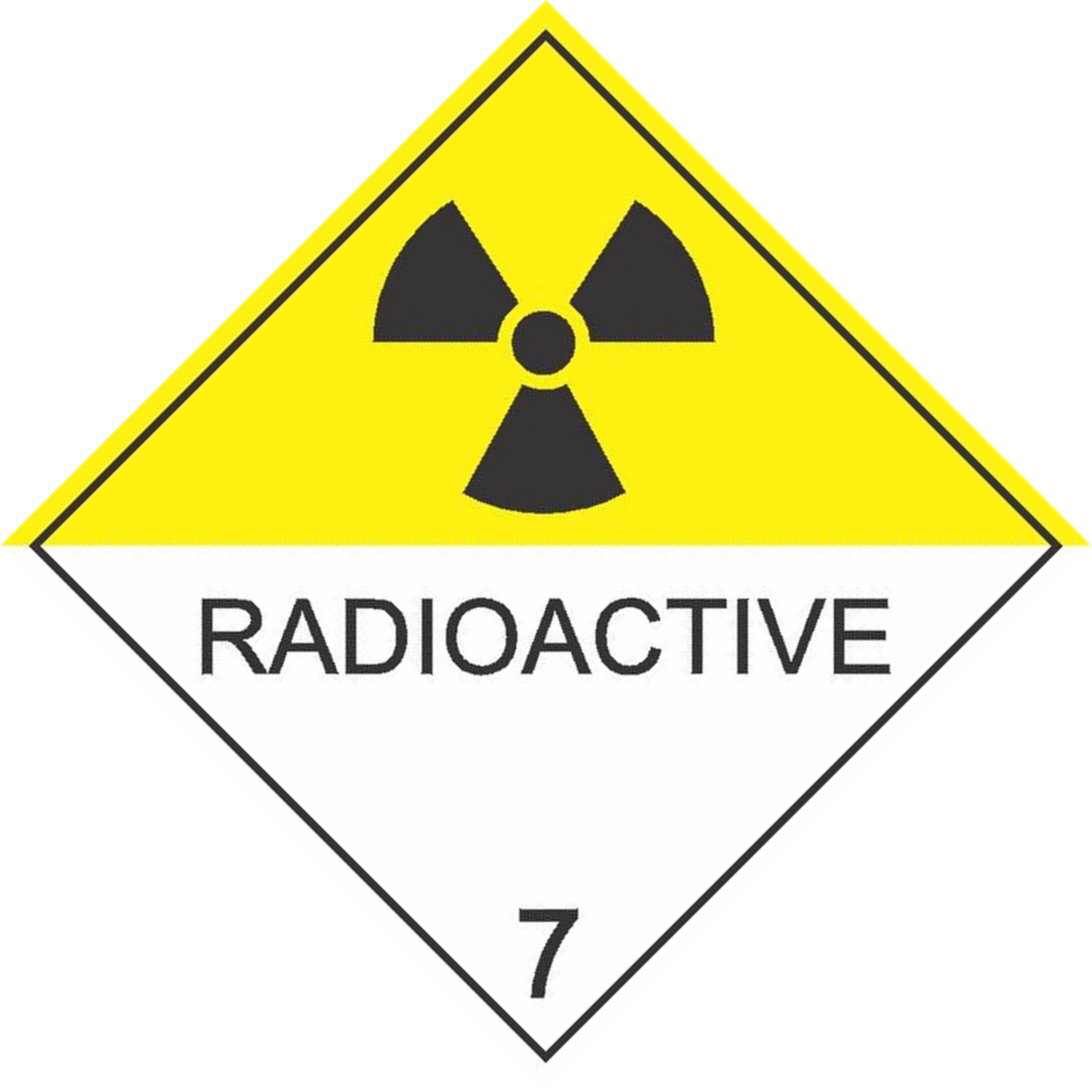 Radioactive 7 - Dangerous Goods Diamond Sign – Signs4Safety