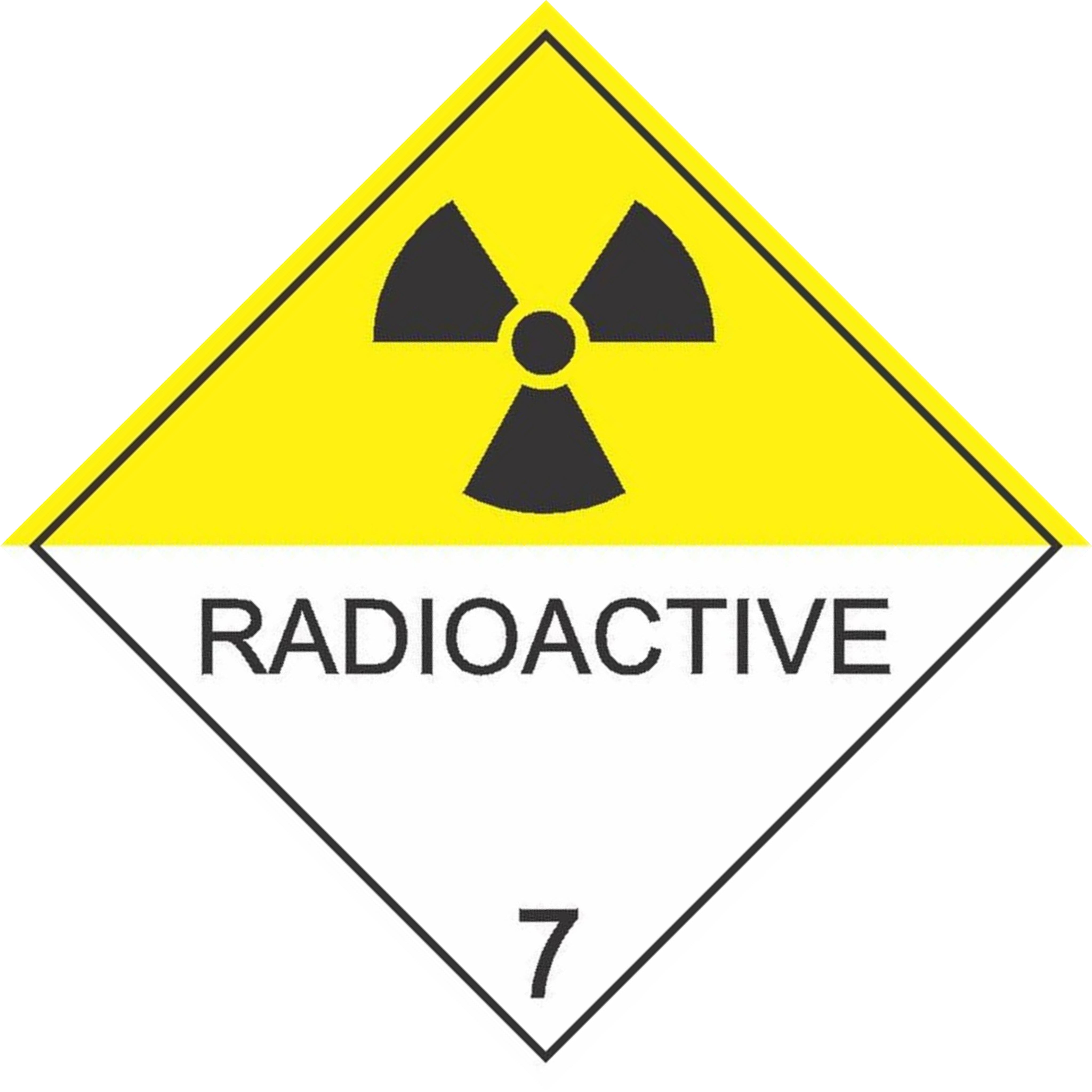 Radioactive 7 - Dangerous Goods Diamond Sign – Signs4Safety