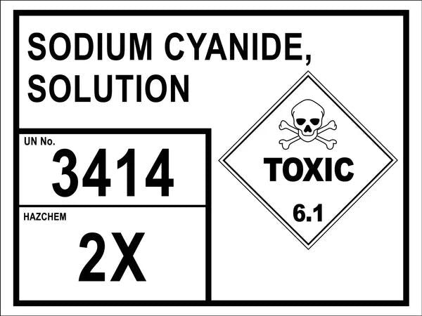 Sodium Cyanide Solution 3414 2X Sign – Signs4Safety