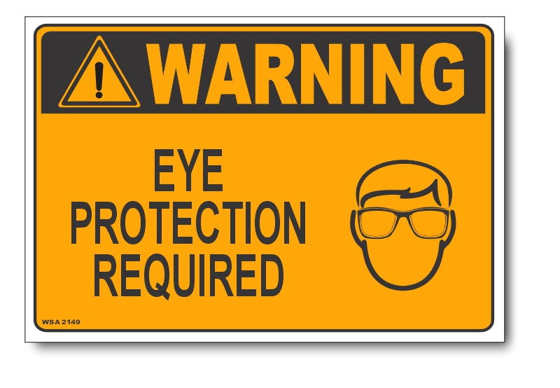Warning, Eye Protection Required Sign – Signs4Safety