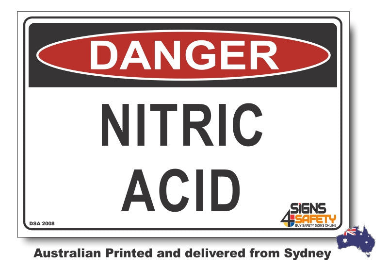 Danger Nitric Acid Sign – Signs4Safety