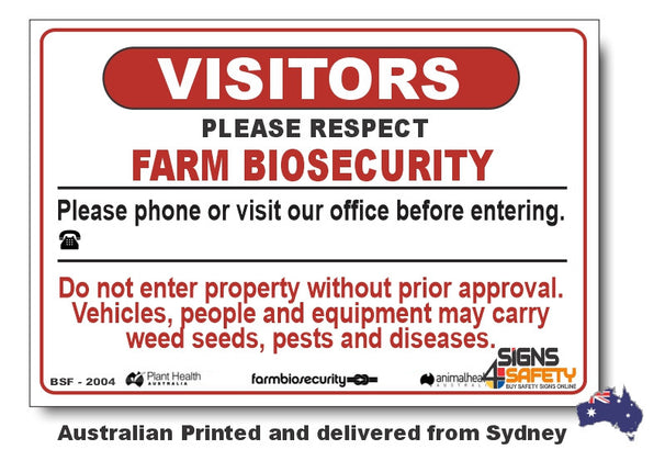 Australian Biosecurity Safety Signs| Signs4Safety