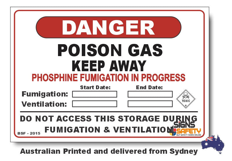 Danger - Poison Gas - Biosecurity Sign – Signs4Safety
