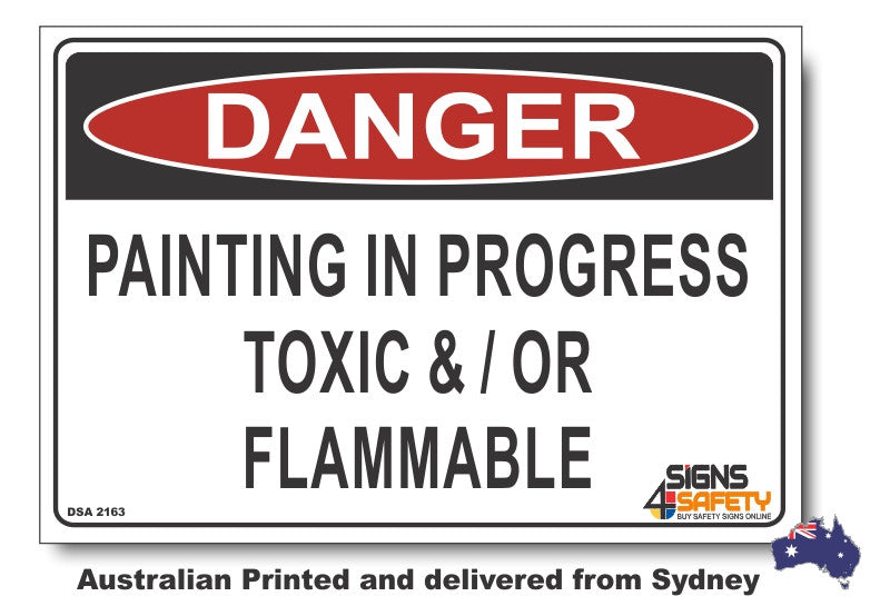 Danger Painting In Progress, Toxic Or Flammable Sign| Signs4Safety